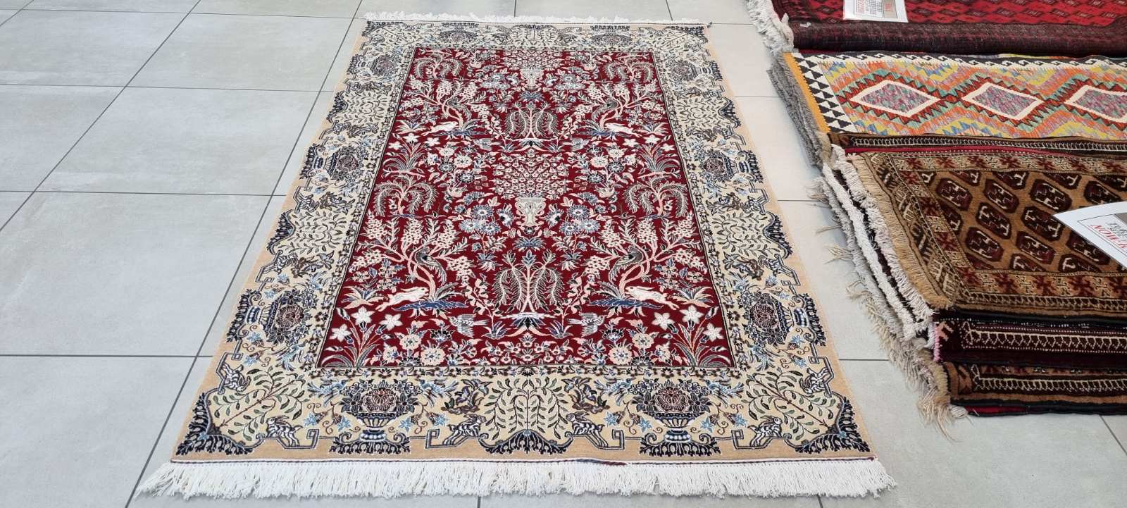 Very Fine Persian Nain Carpet 203cm x 130cm Hand Knotted - Heerat Carpets