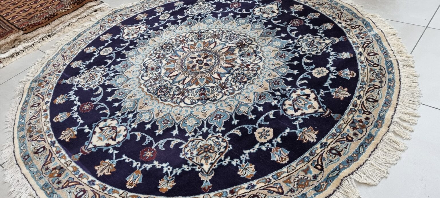 Persian Nain Carpet 205cm x 205cm Hand Knotted - Heerat Carpets